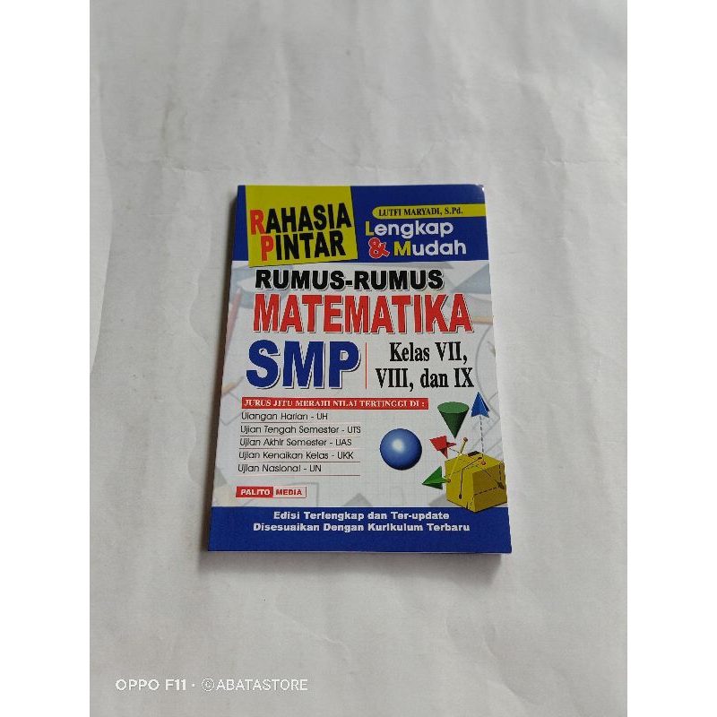 Jual BUKU RUMUS RUMUS MATEMATIKA SMP KLS VII VIII DAN IX LUTFI MARYADI ...