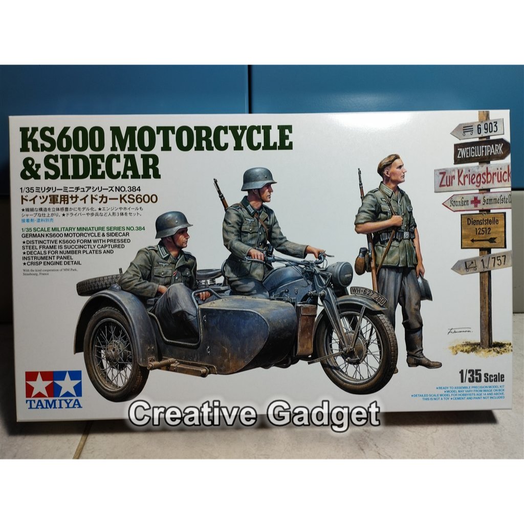 Jual German KS600 Motorcycle & Sidecar WWII - Model Kit Tamiya 1/35 ...