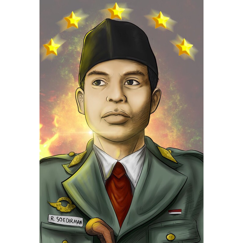 Jual hiasan dinding poster jendral besar soedirman plus bingkai uk ...