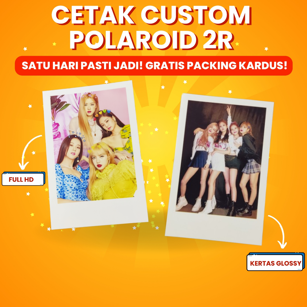 Jual Cetak Cuci Foto Polaroid 2R Asli COD Palaroid Custom Sehari Jadi Glossy Aesthetic Tanpa PO ...