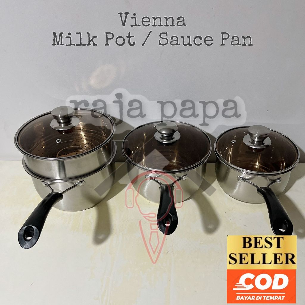 Jual Sauce Pan / Milk Pot Panci Steamer Stainless Steel Vienna | Shopee Indonesia