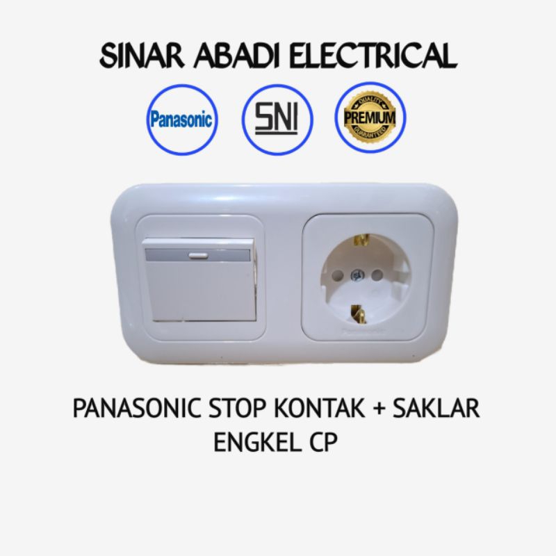 Jual PANASONIC Stop Kontak CP + Saklar Engkel Lebar Inbow IB - Putih ...