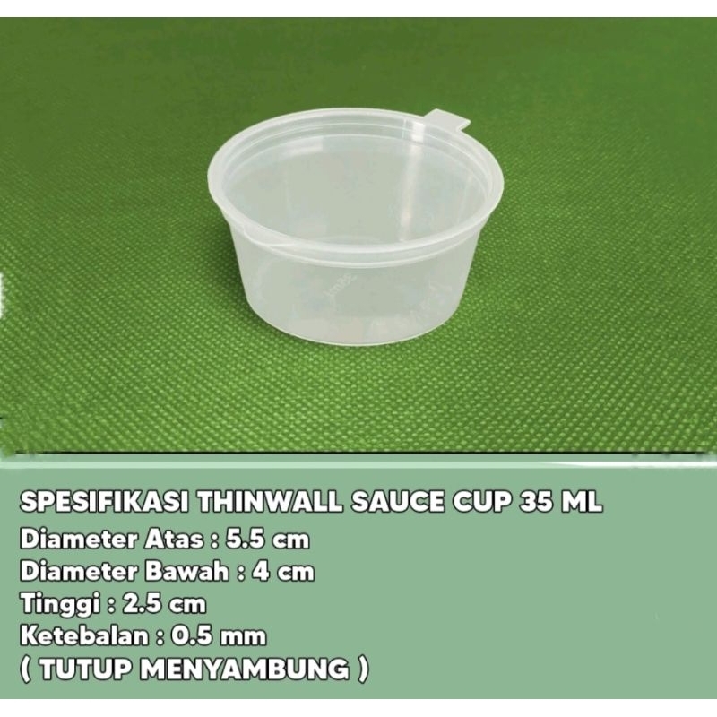 Jual THINWALL CUP SAUCE & GELAS PUDDING 25ML 35ML 60ML 100ML 150ML CUP SAMBAL & GELAS PUDING ...