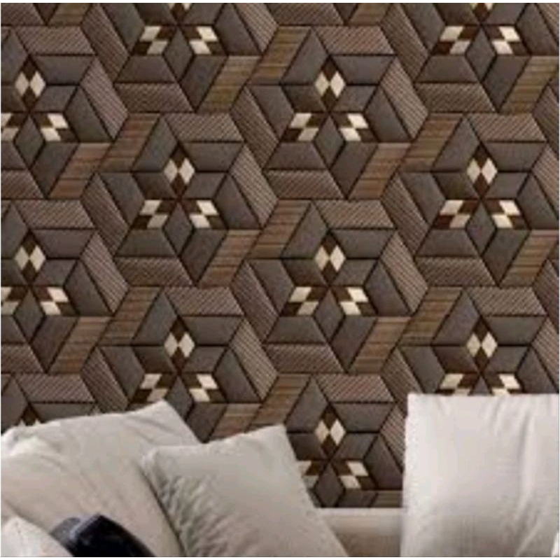 Jual Special Harga Grosir Wallpaper Sticker Dinding Cakra 3D Coklat ...