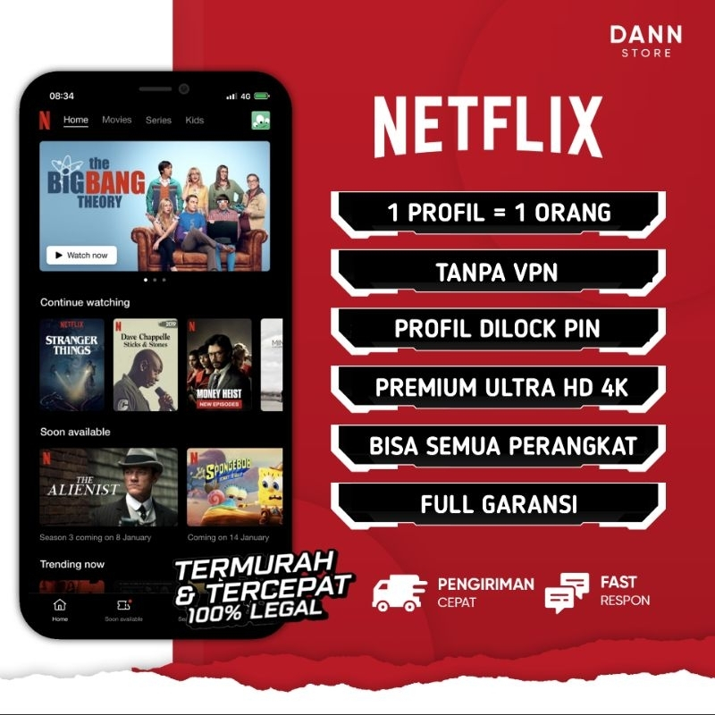Jual NETFLIXX PREMIUN NETFLIXXX PREMIUM 1 BULAN FULL GARANSII ULTRA HD ...