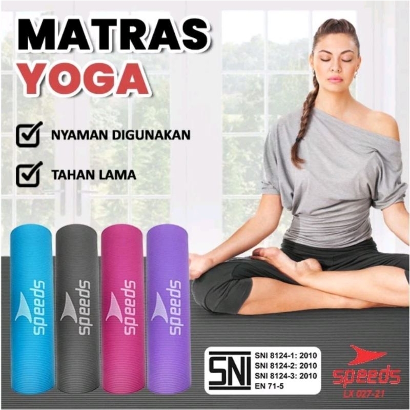 Jual SPEEDS Matras Yoga NBR 8MM & 10MM Matras Poundfit Matras Olahraga ...