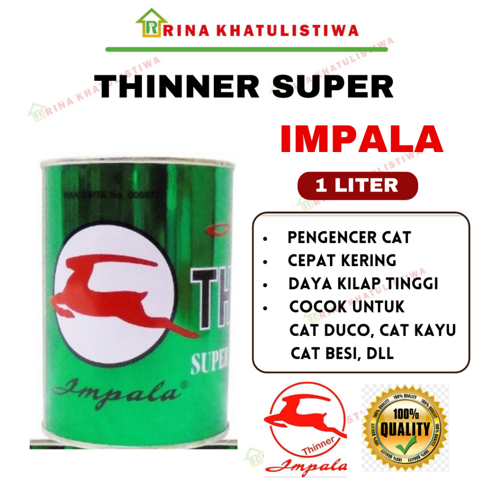 Jual Thinner Super Impala 1L | Thinner Impala 1L | Shopee Indonesia