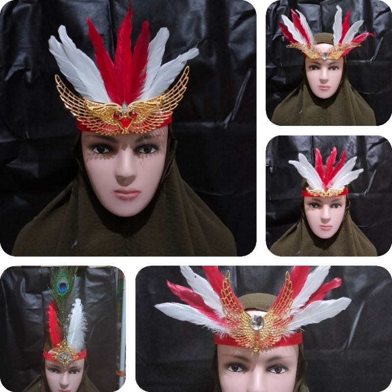 Jual bandana merah putih/bando bulu/aksesoris karnaval edisi ...