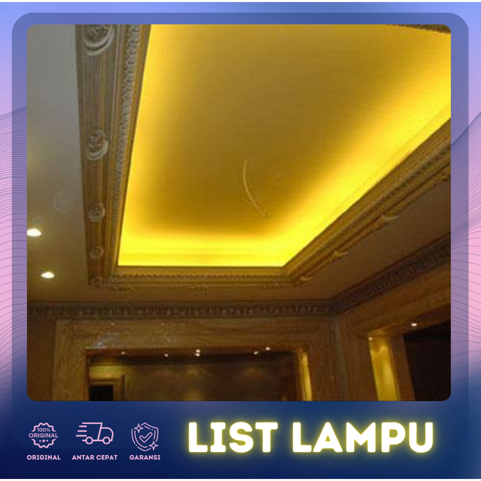 Jual List Lampu Plafon PVC/ List Gold/List Lampu Viral/ List Lampu LED ...