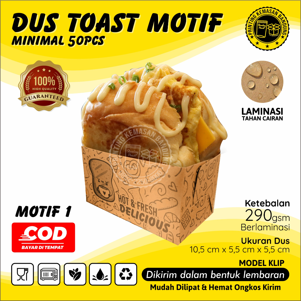 Jual Toast TRAY Motif Bread Paper Tray Dus Kemasan Roti Sandwich ...