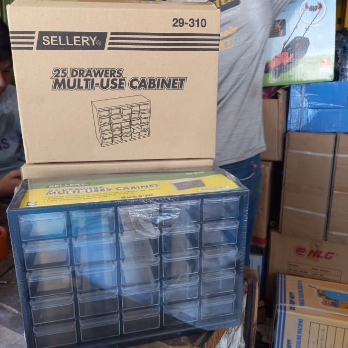 Jual Sellery Rak Susun Mini Drawers 25 Slot Laci Penyimpanan Baut mur ...