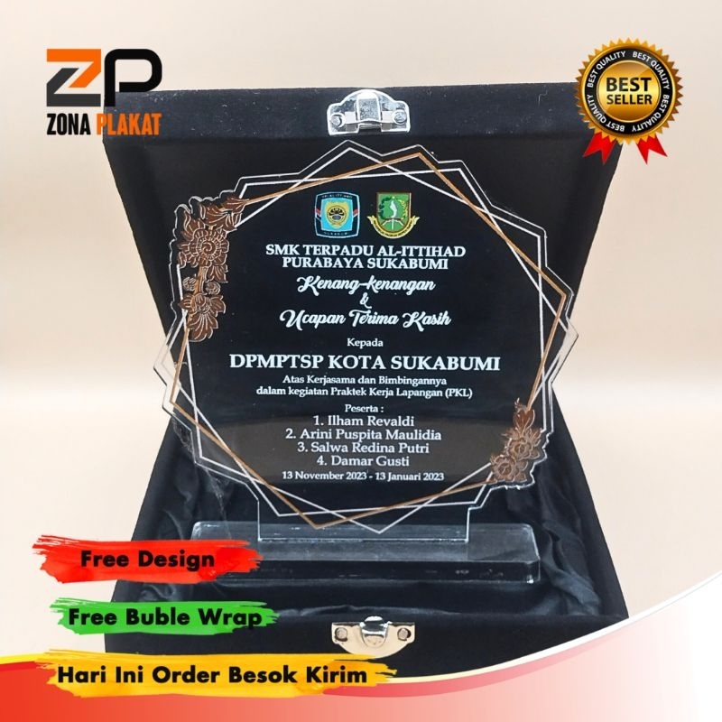 Jual plakat PKL | plakat perpisahan | plakat wisuda | plakat akrilik ...