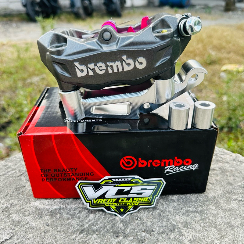 Jual kaliper m3 m432 k50 4 piston monoblock kaliper 4piston set braket pnp shock Ninja | Shopee ...