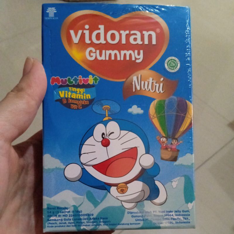 Jual Vidoran gummy Nutri Vit C jeruk / Multivit kotak 54 gram isi 3 ...