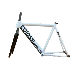 Jual Frameset Sepeda Fixie COLOSSI Low Pro Warna Putih-Hitam | Shopee ...