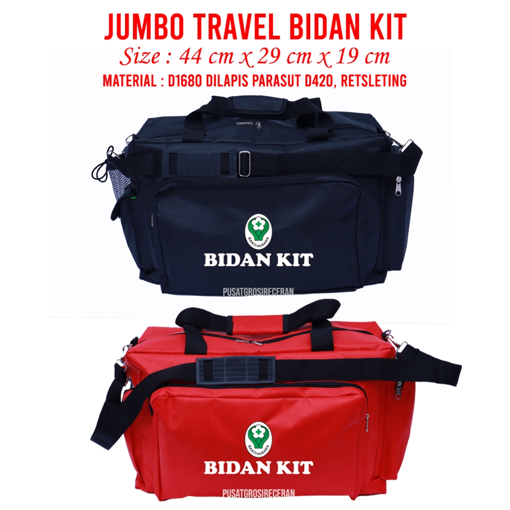 Jual Bidan Kit Jumbo Travel Medical Kit Bag Tas Perlengkapan Medis ...