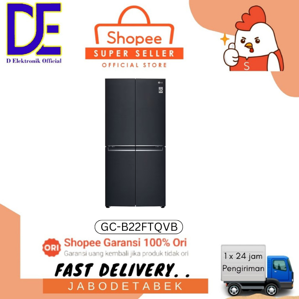 Jual Kulkas Lg Multi Door GC-B22FTQVB Side By Side GCB22FTQVB 4 Pintu Smart Inverter 464L ...