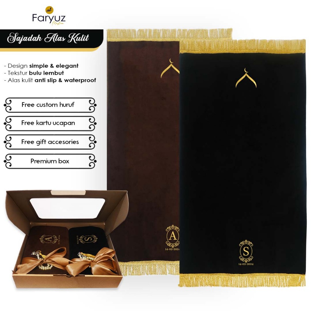 Jual Sajadah Couple Faryuz Sejadah Velboa Bulu Tipis Alas Kulit Hampers ...