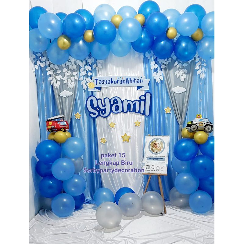 Jual Paket Dekorasi Aqiqah Backdrop background khitan ultah tedak siten ...