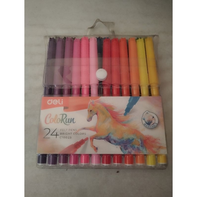 Jual spidol warna Deli 24 warna | Shopee Indonesia
