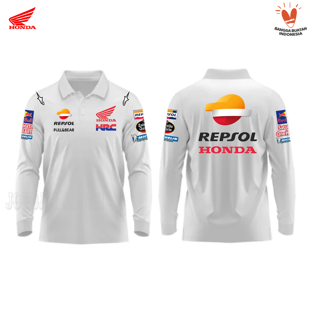 Jual Polo shirt Tshirt Kaos Kerah Lengan Panjang Team Honda Repsol ...