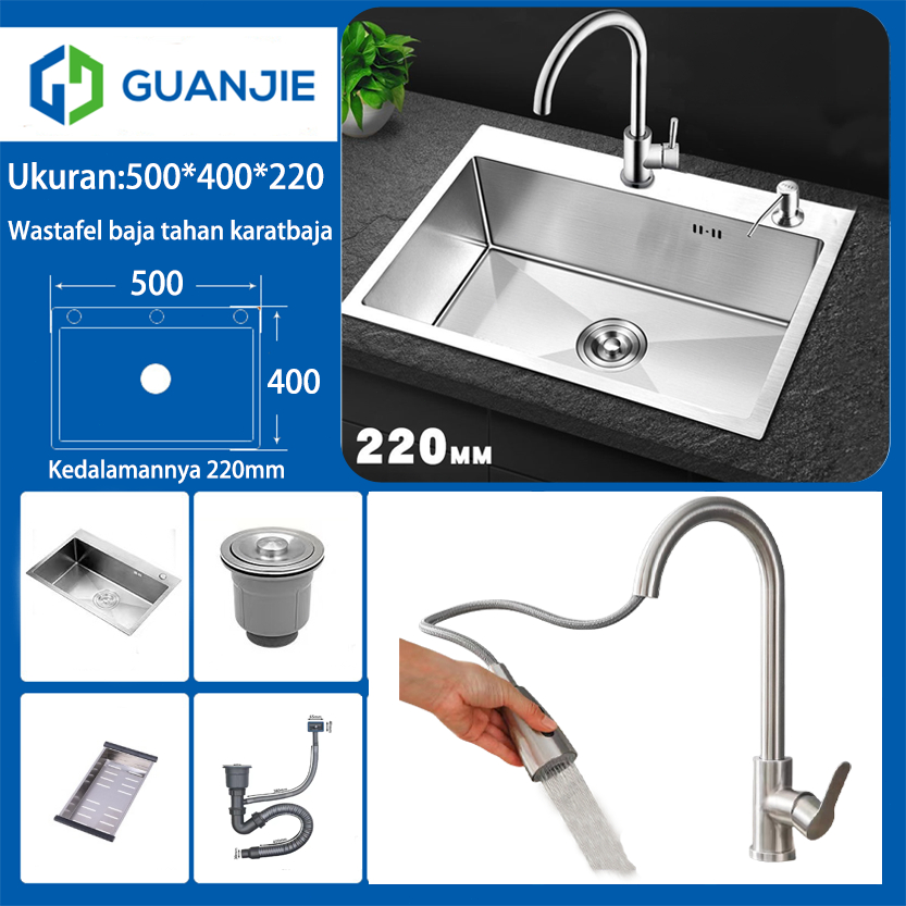 Jual GUANJIE - Kitchen Sink Wastafel Stainless Steel Bak Cuci Piring ...