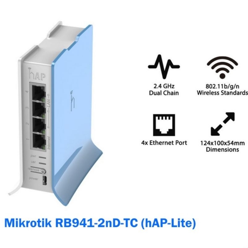 Jual Hub/Router Mikrotik hAP Lite RB941-2nD-TC | Shopee Indonesia