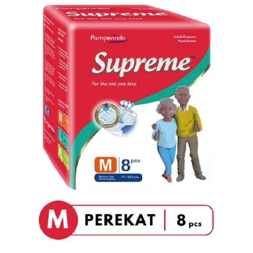 Jual Supreme Diapers ukuran M | Popok Dewasa isi 8 pcs | Shopee Indonesia