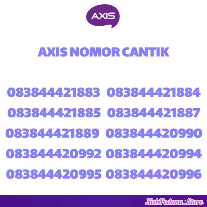 Jual Nomor Cantik Axis Double Triple Rapi Unik | Shopee Indonesia