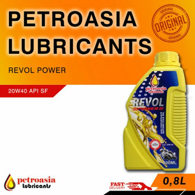 Jual OLI REVOL PETROASIA ORIGINAL 4T SAE 20W-40 0,8L / OLI MESIN 4T ...