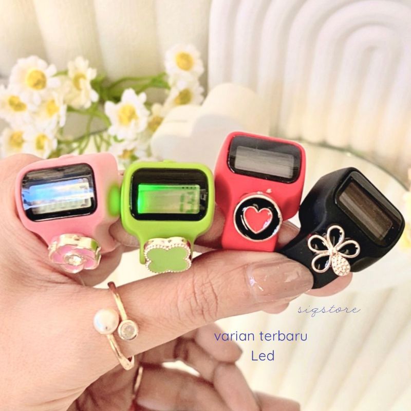 Jual Tasbih digital Led terbaru tasbih digital cincin karet tasbih hias ...