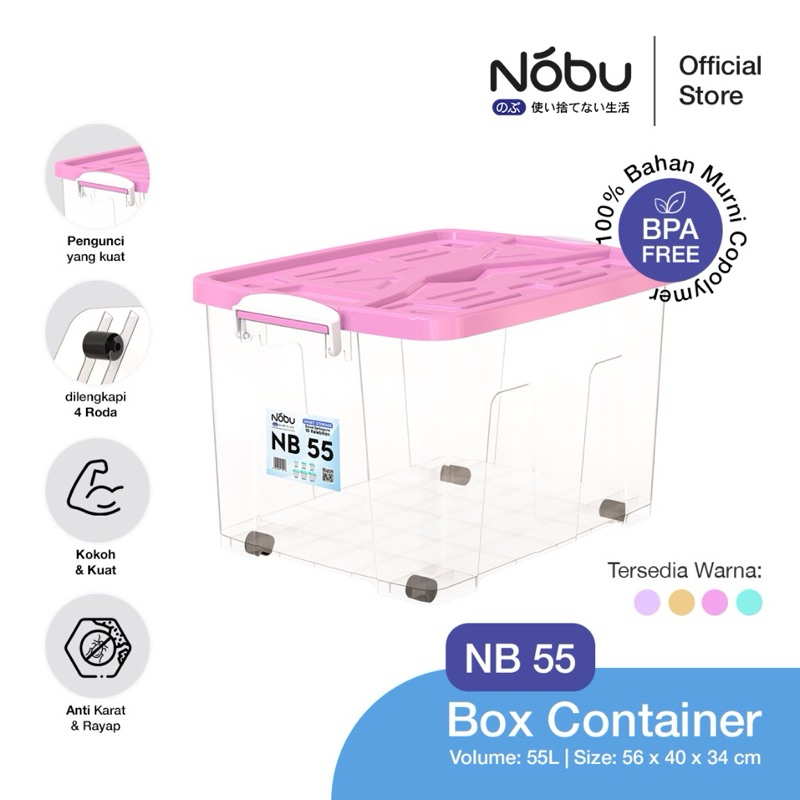 Jual Box Container 55 Liter Bening Nobu Container Box Tempat ...