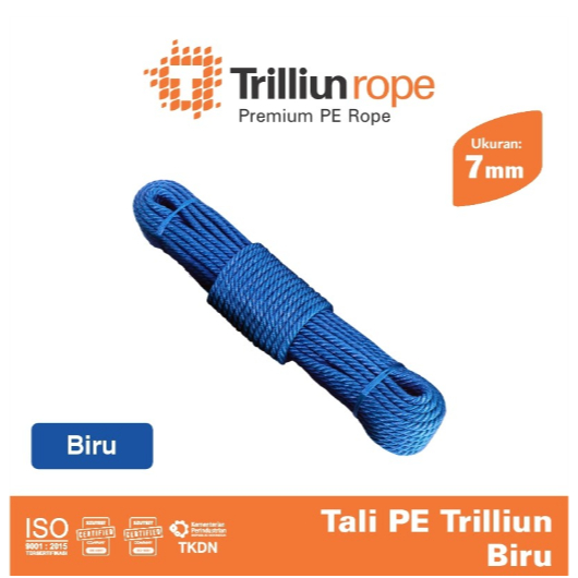 Jual TALI TAMPAR 7mm 1 Roll 200mtr TRILLIUN ROPE TAMBANG | Shopee Indonesia