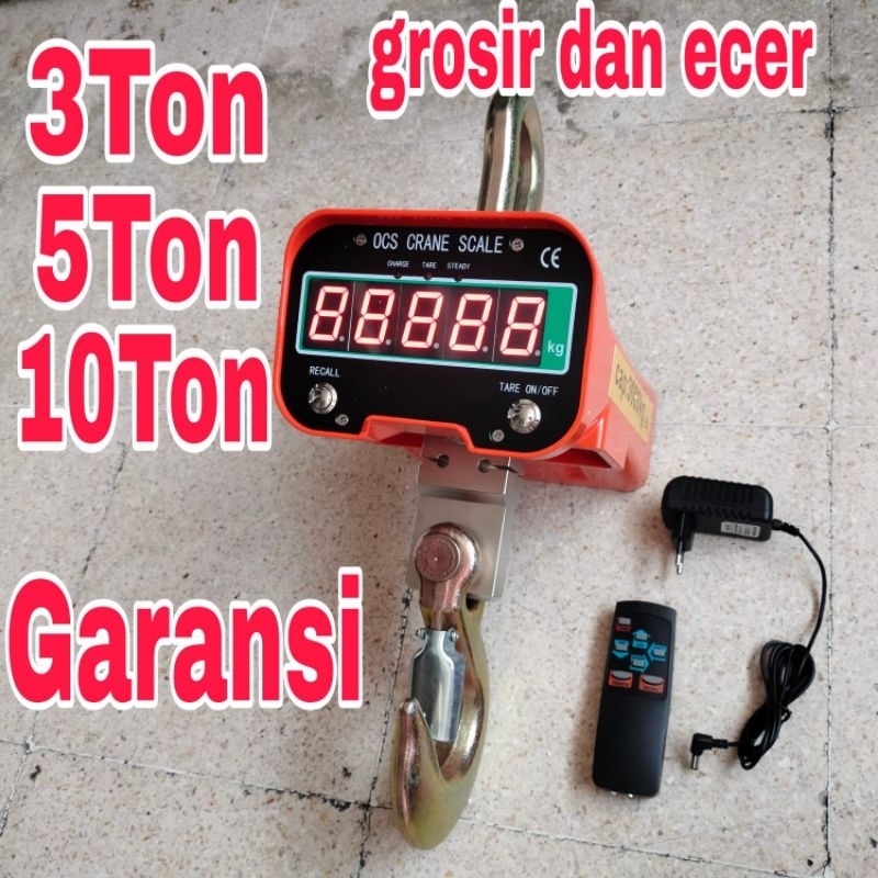 Jual timbangan digital gantung/crane scale 3000kg/3ton | Shopee Indonesia