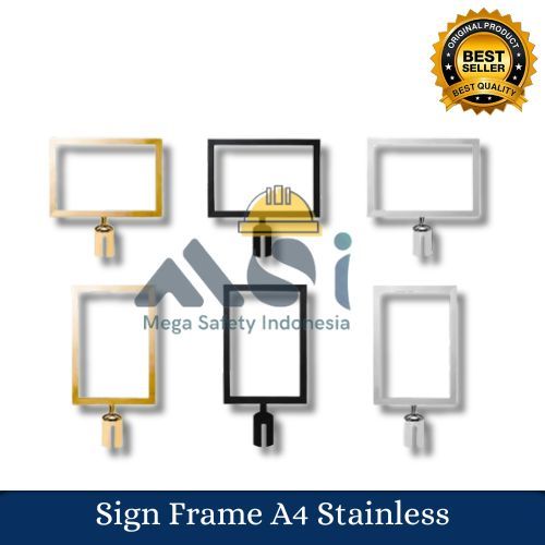 Jual Sign frame A4 Potrait signage poster papan tiang antrian | Shopee ...