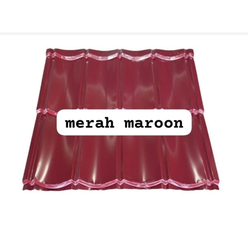 Jual Atap Genteng Metal Merah maroon 0,3 mm berat 1,45 kg | Shopee ...