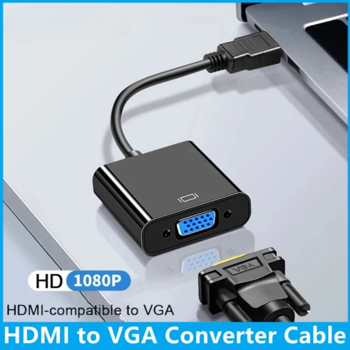 Jual Adapter HDMI Male To VGA Female Adapter Adaptor Alat Konektor ...