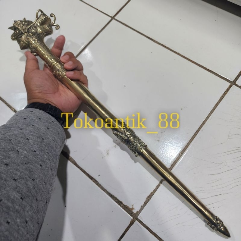 Jual TONGKAT KOMANDO NAGA RAJA ASLI PANJANG 50 CM BAHAN FULL KUNINGAN ...