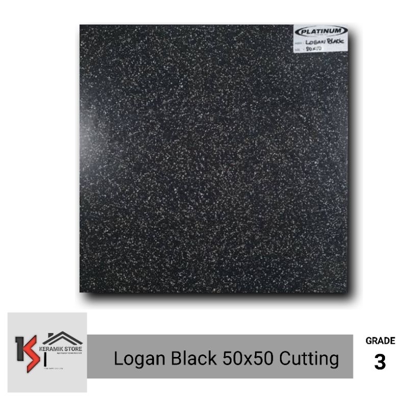 Jual Keramik 50x50 Lantai Teras Matt Hitam Terazzo Bintik | Shopee ...