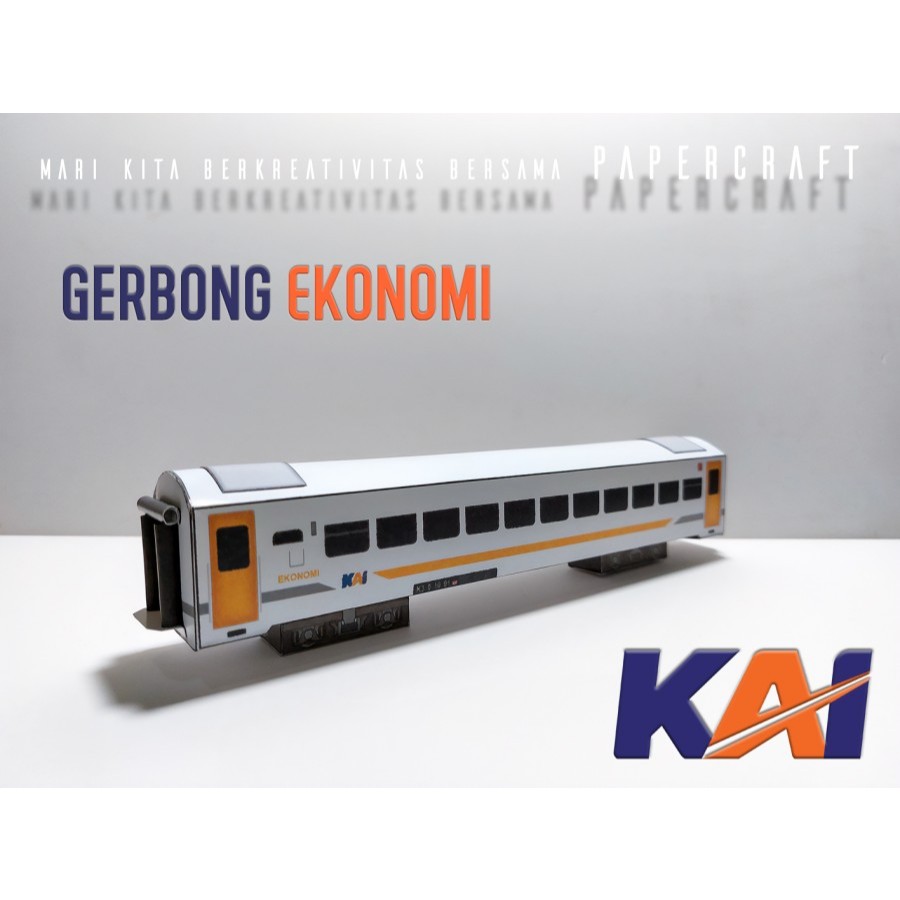 Jual 3D Papercraft Kereta Api Indonesia Lokomotif CC 206 Pola Kertas ...