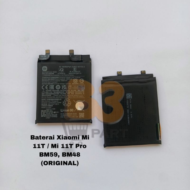 Jual BATERAI BATRE XIAOMI BM59 MI 11T / mi 11T pro BM58 original ...