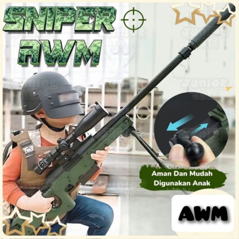 Jual READY STOK AWM Mainan Tembakan Sniper AWM KAR 98K Peluru Busa Anak Laki Cowok Gel BLaster ...