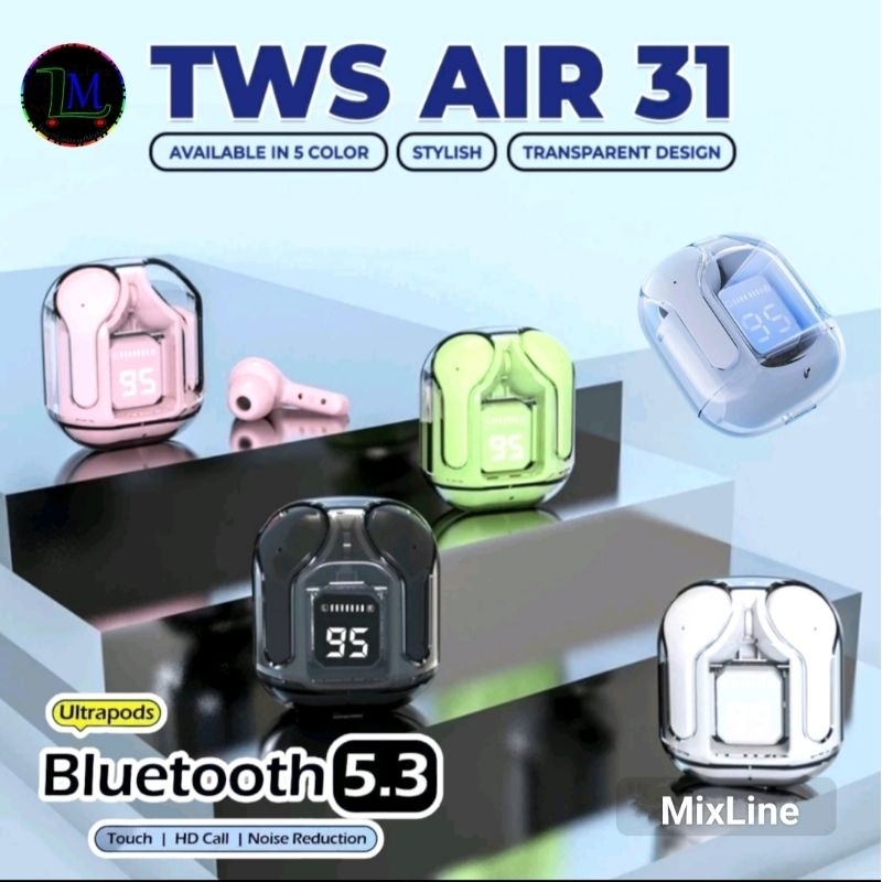 Jual Headset Wireless Ultrapods TWS Air31 || Ultrapods Max Air37 ...