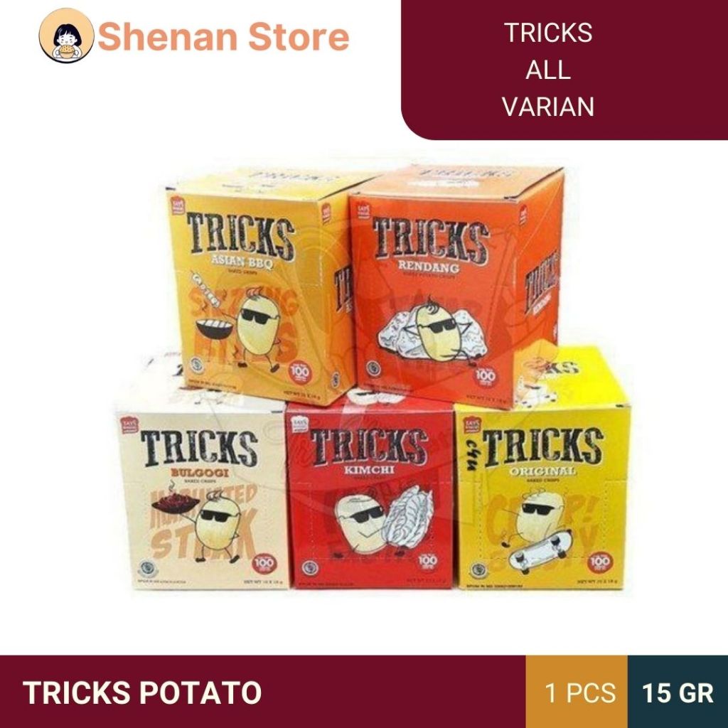 Jual Snack TRICKS Baked Kentang rasa kimchi 1 box 4 sachet x 15 g ...