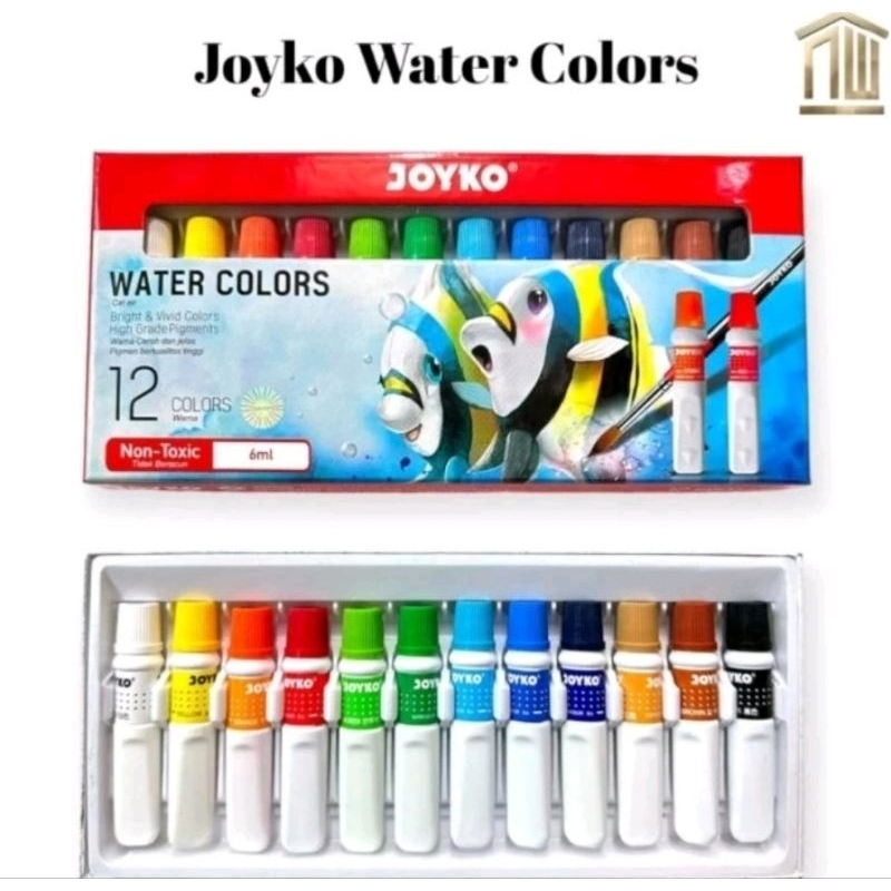 Jual Joyko Water Colors Cat Cair 12Colors (Baca Deskripsi) | Shopee ...