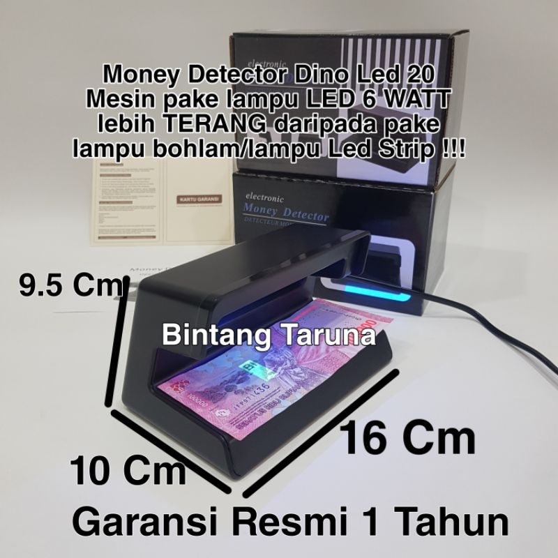 Jual Alat Cek Uang Palsu Dino LED20 UV Detector Dino LED20 Money ...