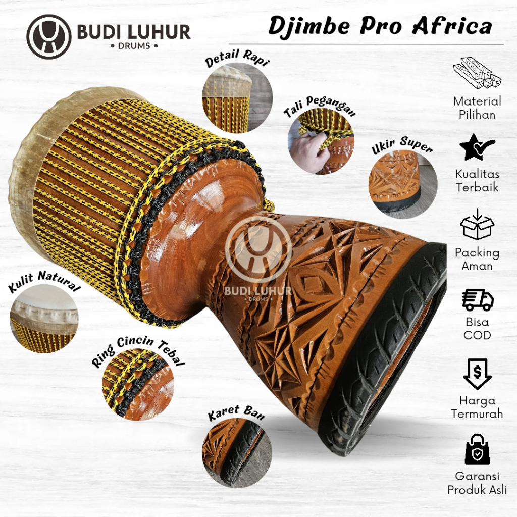 Jual Djimbe Pro Alat Musik Kendang Jimbe Reggae Gendang Profesional ...