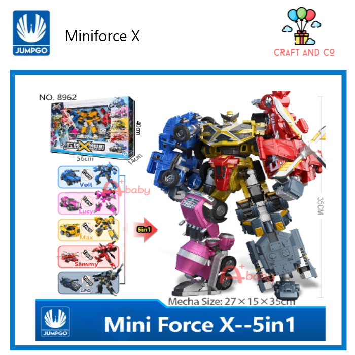 Jual Miniforce Jumpgo X Mecha Toys Robot Figure transformation Volt Max ...