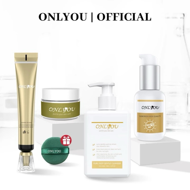 Jual ONLYOU MAKEUP 5PCS Menyegarkan Sunscreen SPF 50+ PA+ 50G ...