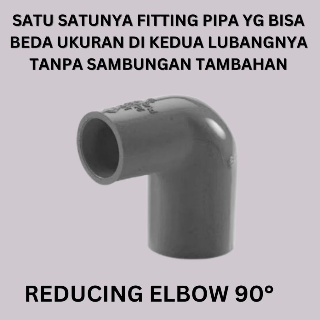 Jual fitting sambungan aksesoris pipa pvc reducing elbow siku polos ...